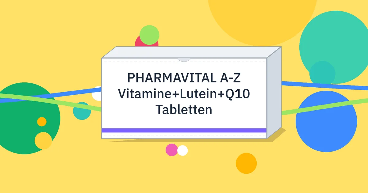 Symbolbild: Packung mit der Aufschrift PHARMAVITAL A-Z Vitamine+Lutein+Q10 Tabletten (PZN 09444371) – Verfügbarkeit und Bezug in Apotheken in Frankfurt am Main