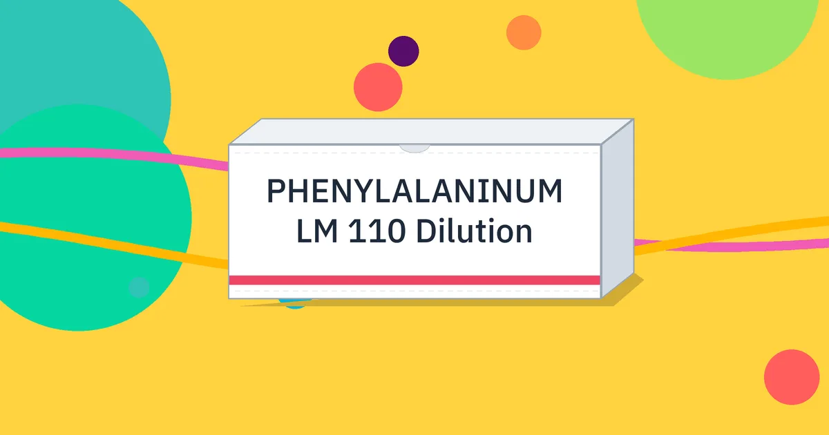 Symbolbild: Packung mit der Aufschrift PHENYLALANINUM LM 110 Dilution (PZN 13784210) – Verfügbarkeit und Bezug in Apotheken in Frankfurt am Main