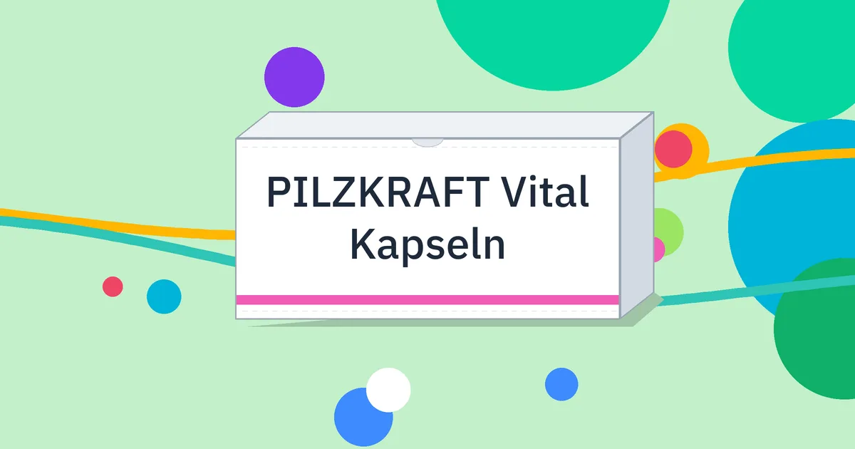 Symbolbild: Packung mit der Aufschrift PILZKRAFT Vital Kapseln (PZN 20385918) – Verfügbarkeit und Bezug in Apotheken in Frankfurt am Main