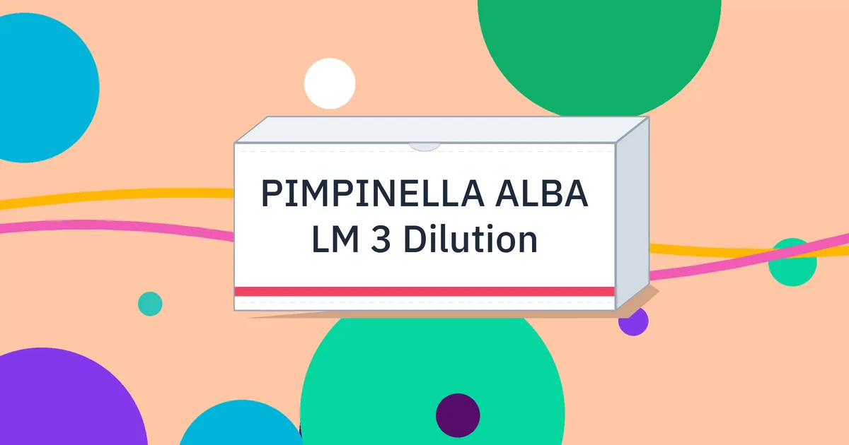 Symbolbild: Packung mit der Aufschrift PIMPINELLA ALBA LM 3 Dilution (PZN 13643780) – Verfügbarkeit und Bezug in Apotheken in Frankfurt am Main