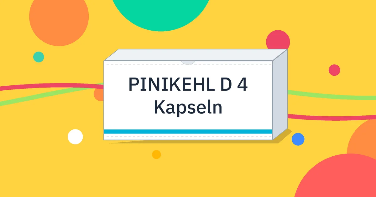 Symbolbild: Packung mit der Aufschrift PINIKEHL D 4 Kapseln (PZN 04549208) – Verfügbarkeit und Bezug in Apotheken in Frankfurt am Main