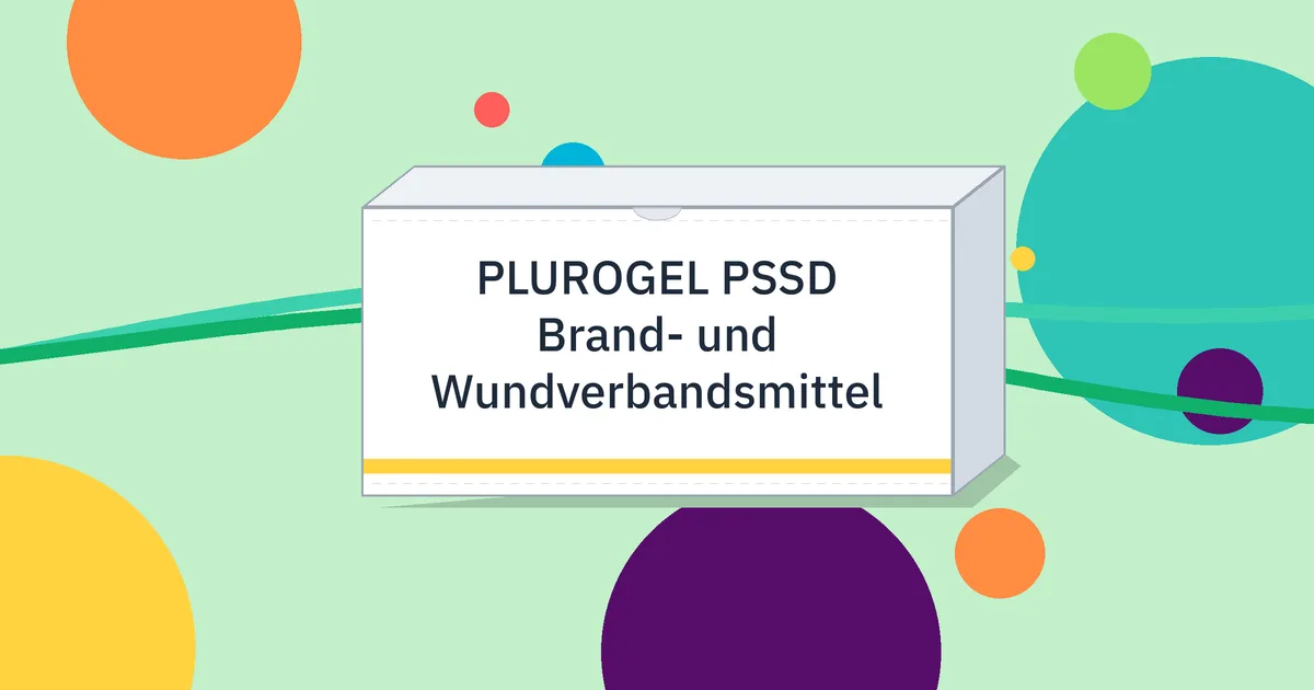 Symbolbild: Packung mit der Aufschrift PLUROGEL PSSD Brand- und Wundverbandsmittel (PZN 11864695) – Verfügbarkeit und Bezug in Apotheken in Frankfurt am Main