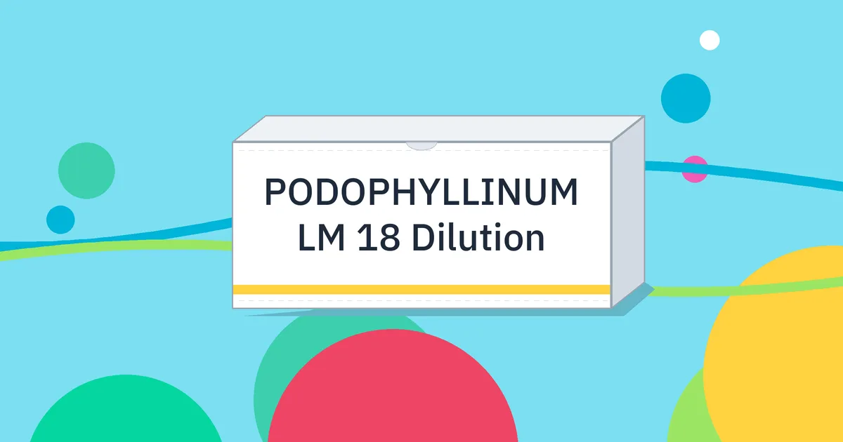 Symbolbild: Packung mit der Aufschrift PODOPHYLLINUM LM 18 Dilution (PZN 13661080) – Verfügbarkeit und Bezug in Apotheken in Frankfurt am Main