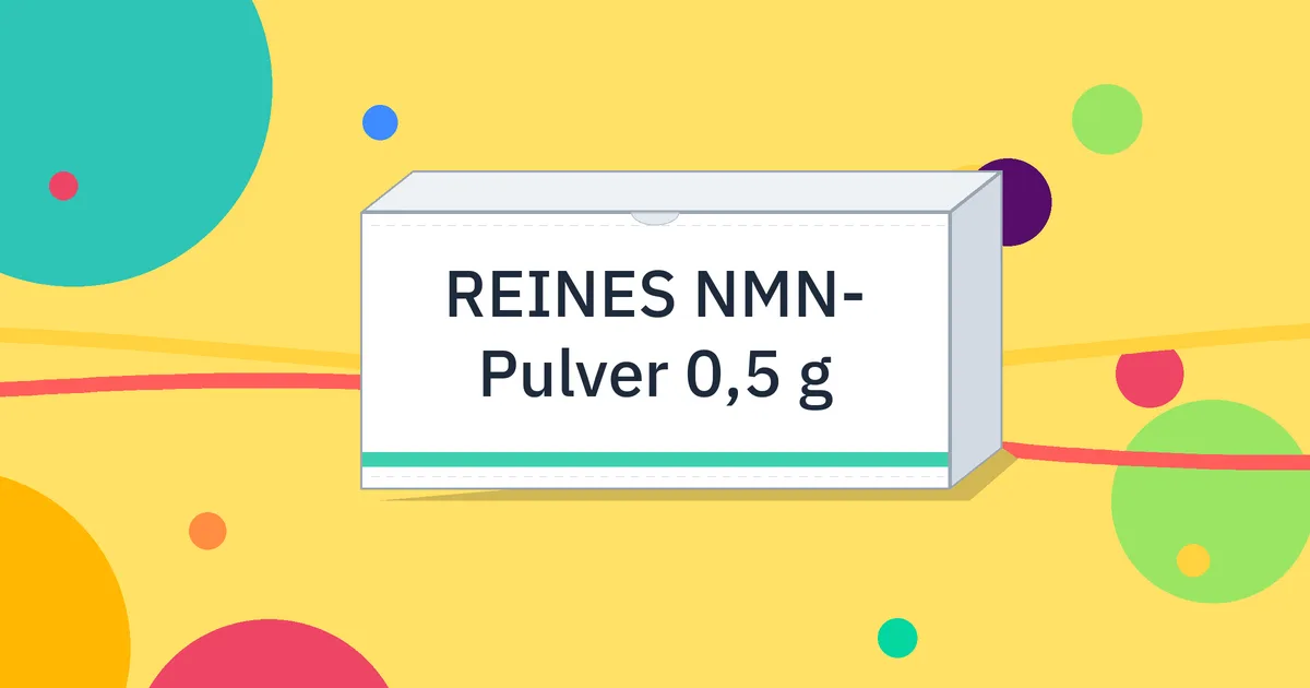 Symbolbild: Packung mit der Aufschrift REINES NMN-Pulver 0,5 g (PZN 19386350) – Verfügbarkeit und Bezug in Apotheken in Frankfurt am Main