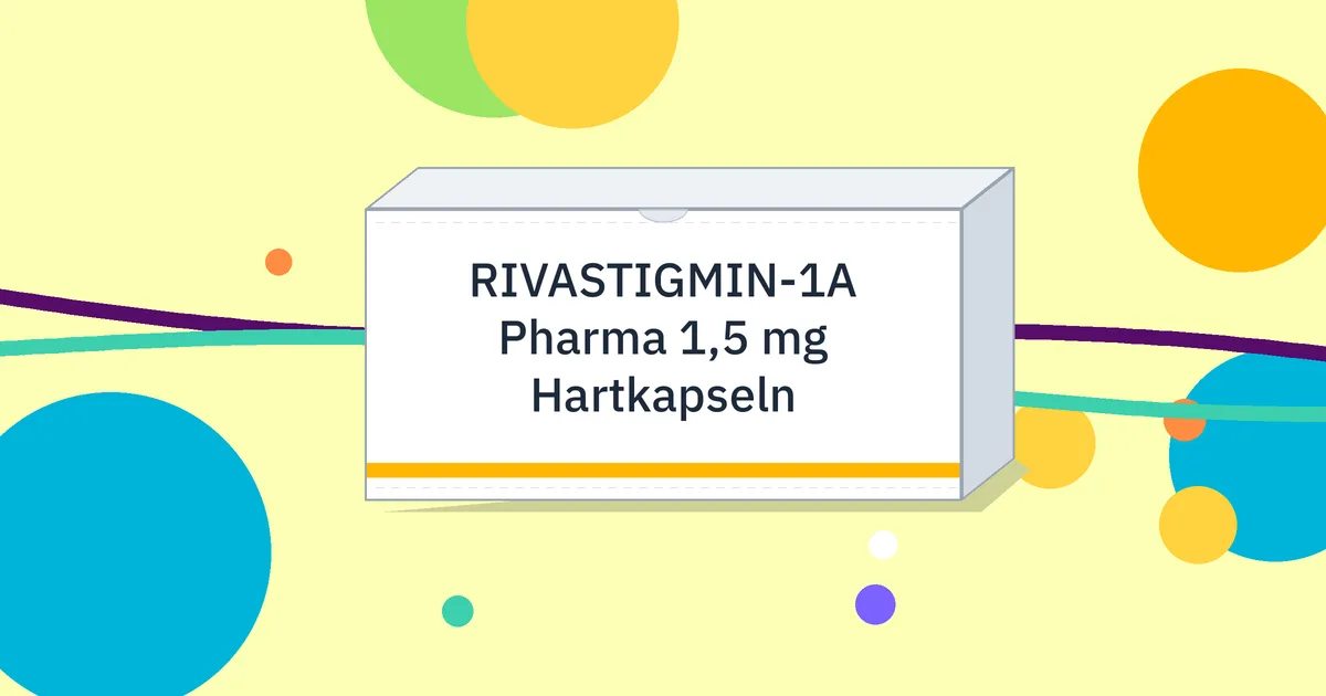 Symbolbild: Packung mit der Aufschrift RIVASTIGMIN-1A Pharma 1,5 mg Hartkapseln (PZN 09322604) – Verfügbarkeit und Bezug in Apotheken in Frankfurt am Main