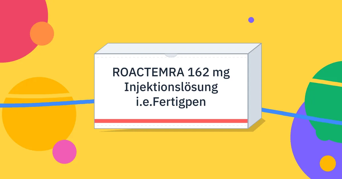 Symbolbild: Packung mit der Aufschrift ROACTEMRA 162 mg Injektionslösung i.e.Fertigpen (PZN 18844129) – Verfügbarkeit und Bezug in Apotheken in Frankfurt am Main