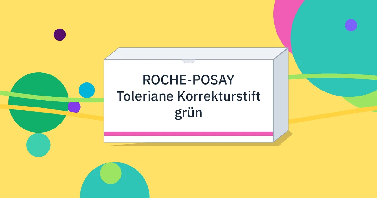 Symbolbild: Packung mit der Aufschrift ROCHE-POSAY Toleriane Korrekturstift grün (PZN 07295091) – Verfügbarkeit und Bezug in Apotheken in Frankfurt am Main