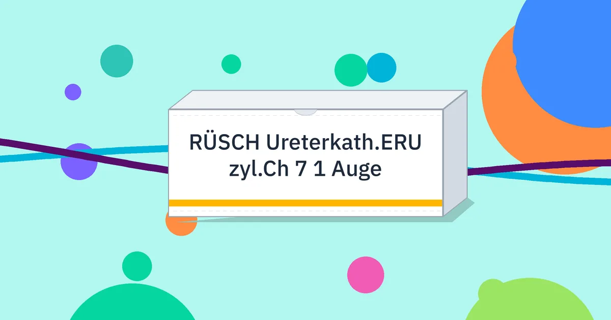 Symbolbild: Packung mit der Aufschrift RÜSCH Ureterkath.ERU zyl.Ch 7 1 Auge (PZN 07398224) – Verfügbarkeit und Bezug in Apotheken in Frankfurt am Main