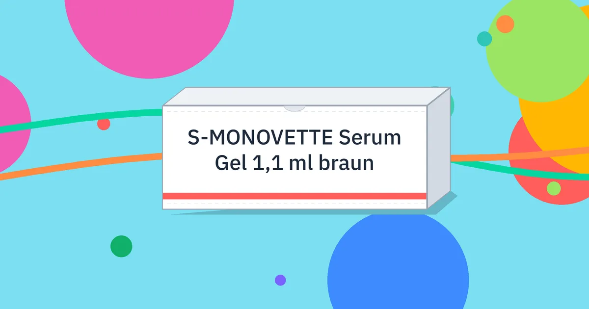 Symbolbild: Packung mit der Aufschrift S-MONOVETTE Serum Gel 1,1 ml braun (PZN 10260038) – Verfügbarkeit und Bezug in Apotheken in Frankfurt am Main