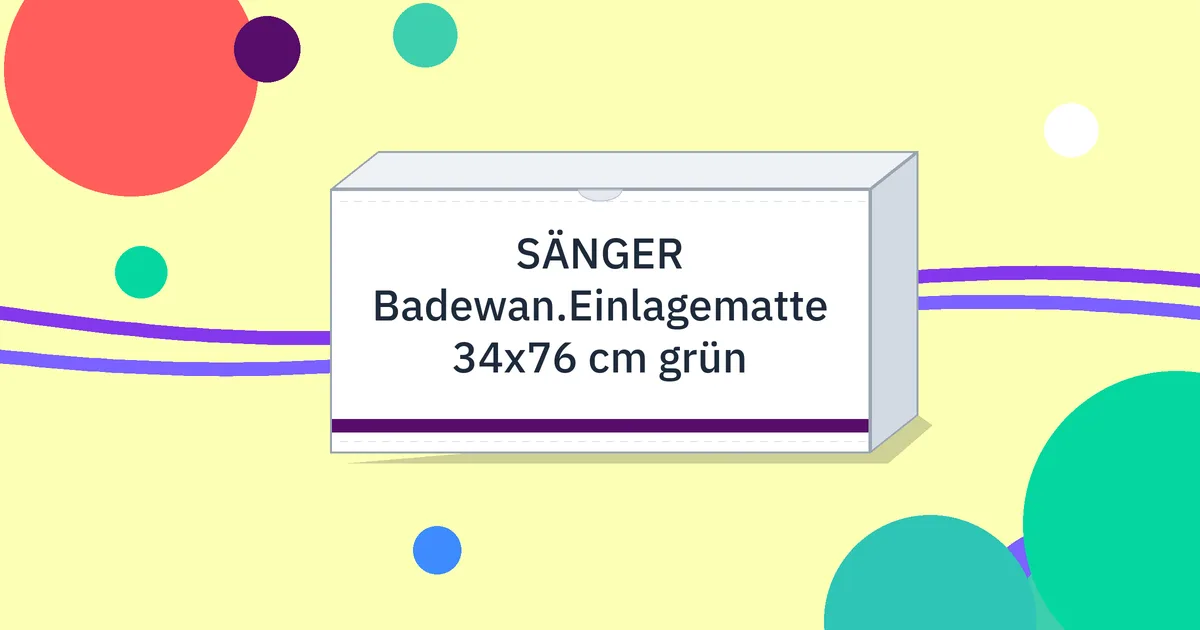 Symbolbild: Packung mit der Aufschrift SÄNGER Badewan.Einlagematte 34x76 cm grün (PZN 02190329) – Verfügbarkeit und Bezug in Apotheken in Frankfurt am Main