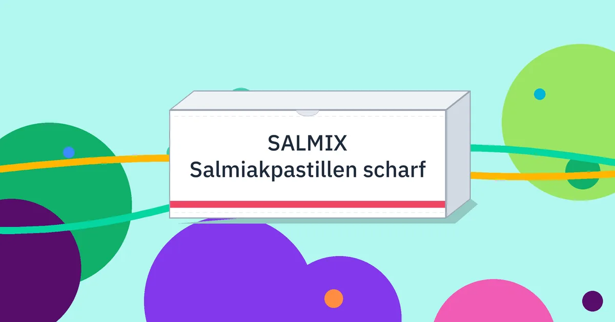 Symbolbild: Packung mit der Aufschrift SALMIX Salmiakpastillen scharf (PZN 13785362) – Verfügbarkeit und Bezug in Apotheken in Frankfurt am Main