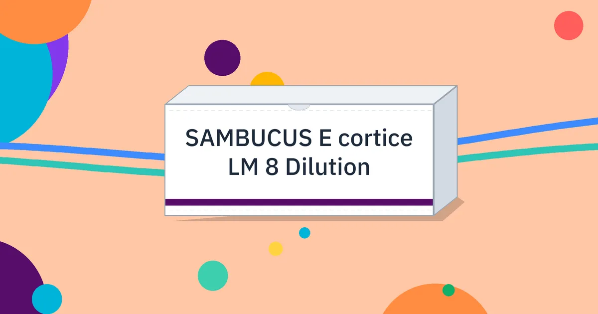 Symbolbild: Packung mit der Aufschrift SAMBUCUS E cortice LM 8 Dilution (PZN 13179928) – Verfügbarkeit und Bezug in Apotheken in Frankfurt am Main