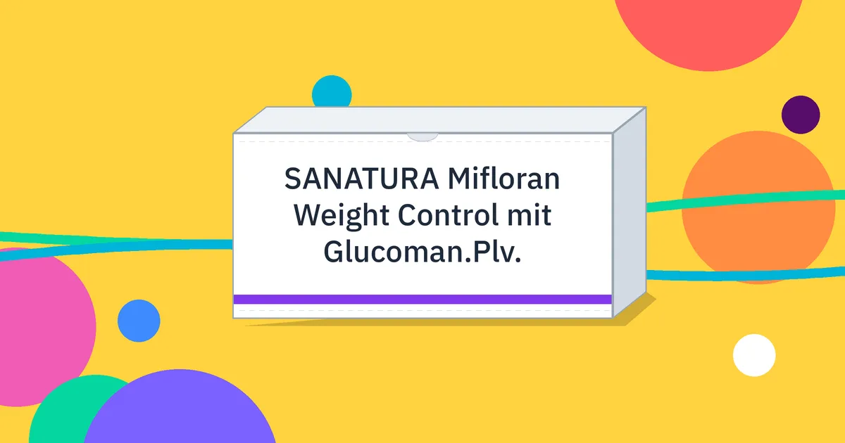 Symbolbild: Packung mit der Aufschrift SANATURA Mifloran Weight Control mit Glucoman.Plv. (PZN 18791841) – Verfügbarkeit und Bezug in Apotheken in Frankfurt am Main