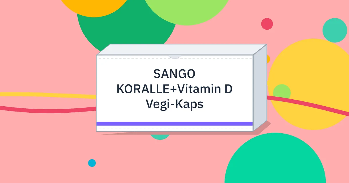 Symbolbild: Packung mit der Aufschrift SANGO KORALLE+Vitamin D Vegi-Kaps (PZN 05381544) – Verfügbarkeit und Bezug in Apotheken in Frankfurt am Main