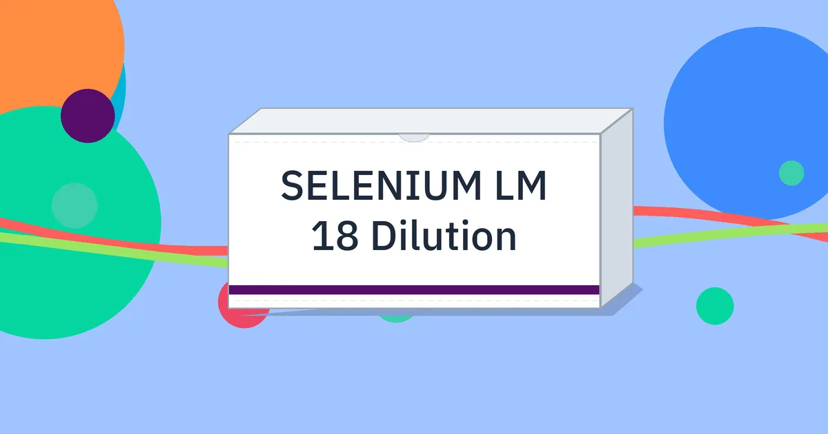 Symbolbild: Packung mit der Aufschrift SELENIUM LM 18 Dilution (PZN 02603731) – Verfügbarkeit und Bezug in Apotheken in Frankfurt am Main