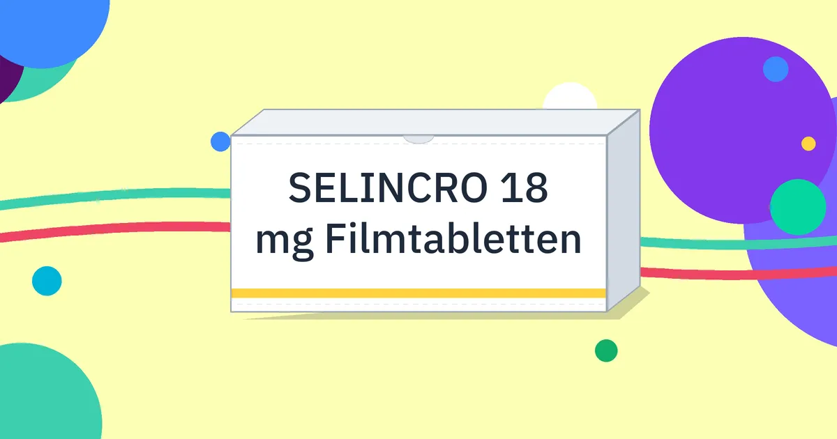 Symbolbild: Packung mit der Aufschrift SELINCRO 18 mg Filmtabletten (PZN 10979485) – Verfügbarkeit und Bezug in Apotheken in Frankfurt am Main