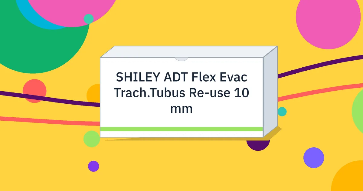 Symbolbild: Packung mit der Aufschrift SHILEY ADT Flex Evac Trach.Tubus Re-use 10 mm (PZN 18410313) – Verfügbarkeit und Bezug in Apotheken in Frankfurt am Main