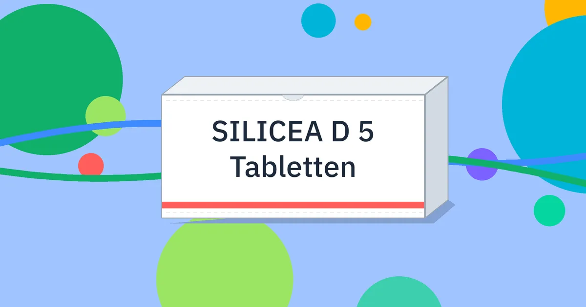 Symbolbild: Packung mit der Aufschrift SILICEA D 5 Tabletten (PZN 02636015) – Verfügbarkeit und Bezug in Apotheken in Frankfurt am Main