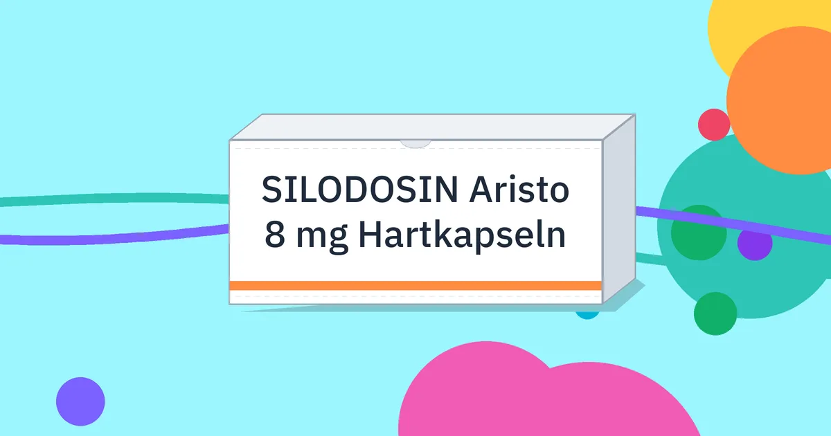 Symbolbild: Packung mit der Aufschrift SILODOSIN Aristo 8 mg Hartkapseln (PZN 15583272) – Verfügbarkeit und Bezug in Apotheken in Frankfurt am Main