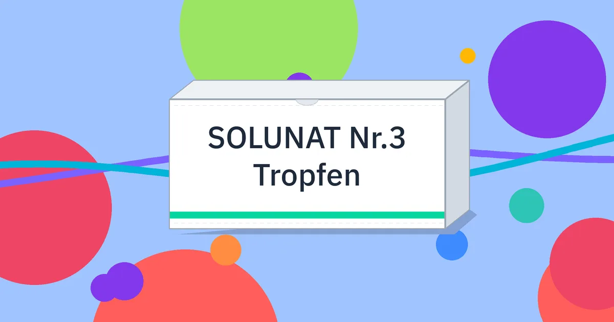 Symbolbild: Packung mit der Aufschrift SOLUNAT Nr.3 Tropfen (PZN 02937892) – Verfügbarkeit und Bezug in Apotheken in Frankfurt am Main