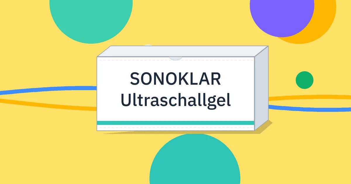 Symbolbild: Packung mit der Aufschrift SONOKLAR Ultraschallgel (PZN 19200813) – Verfügbarkeit und Bezug in Apotheken in Frankfurt am Main