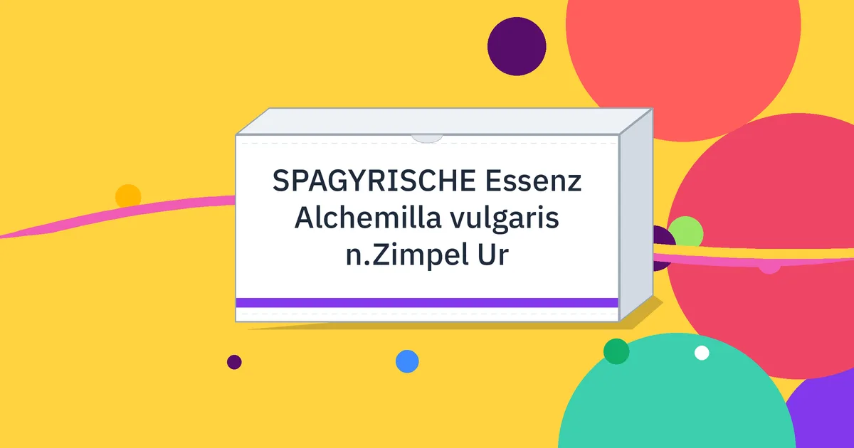 Symbolbild: Packung mit der Aufschrift SPAGYRISCHE Essenz Alchemilla vulgaris n.Zimpel Ur (PZN 11215620) – Verfügbarkeit und Bezug in Apotheken in Frankfurt am Main