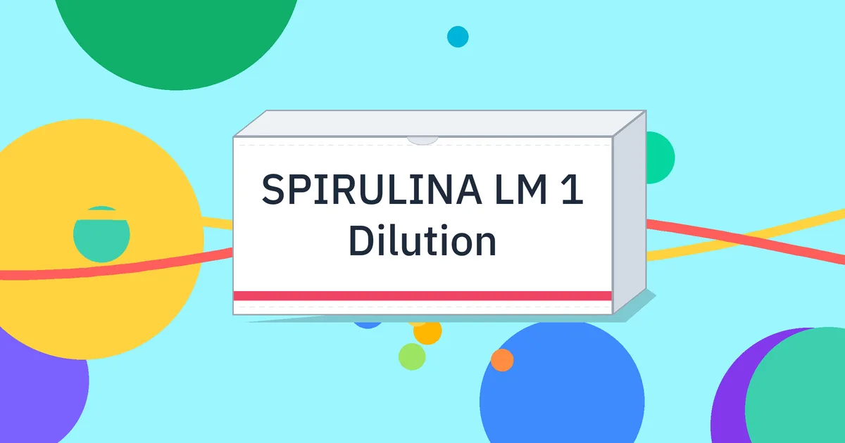 Symbolbild: Packung mit der Aufschrift SPIRULINA LM 1 Dilution (PZN 13682455) – Verfügbarkeit und Bezug in Apotheken in Frankfurt am Main