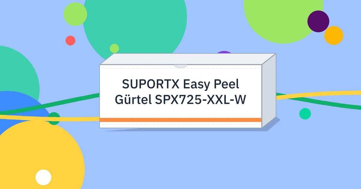 Symbolbild: Packung mit der Aufschrift SUPORTX Easy Peel Gürtel SPX725-XXL-W (PZN 09386739) – Verfügbarkeit und Bezug in Apotheken in Frankfurt am Main