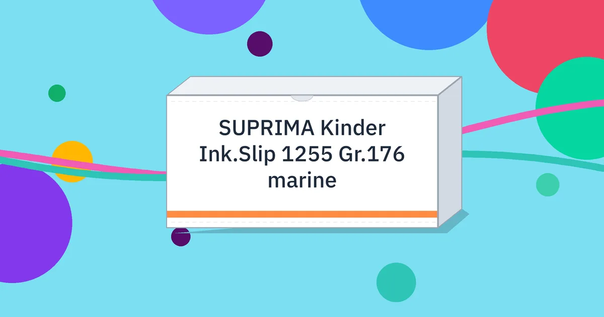 Symbolbild: Packung mit der Aufschrift SUPRIMA Kinder Ink.Slip 1255 Gr.176 marine (PZN 03179519) – Verfügbarkeit und Bezug in Apotheken in Frankfurt am Main