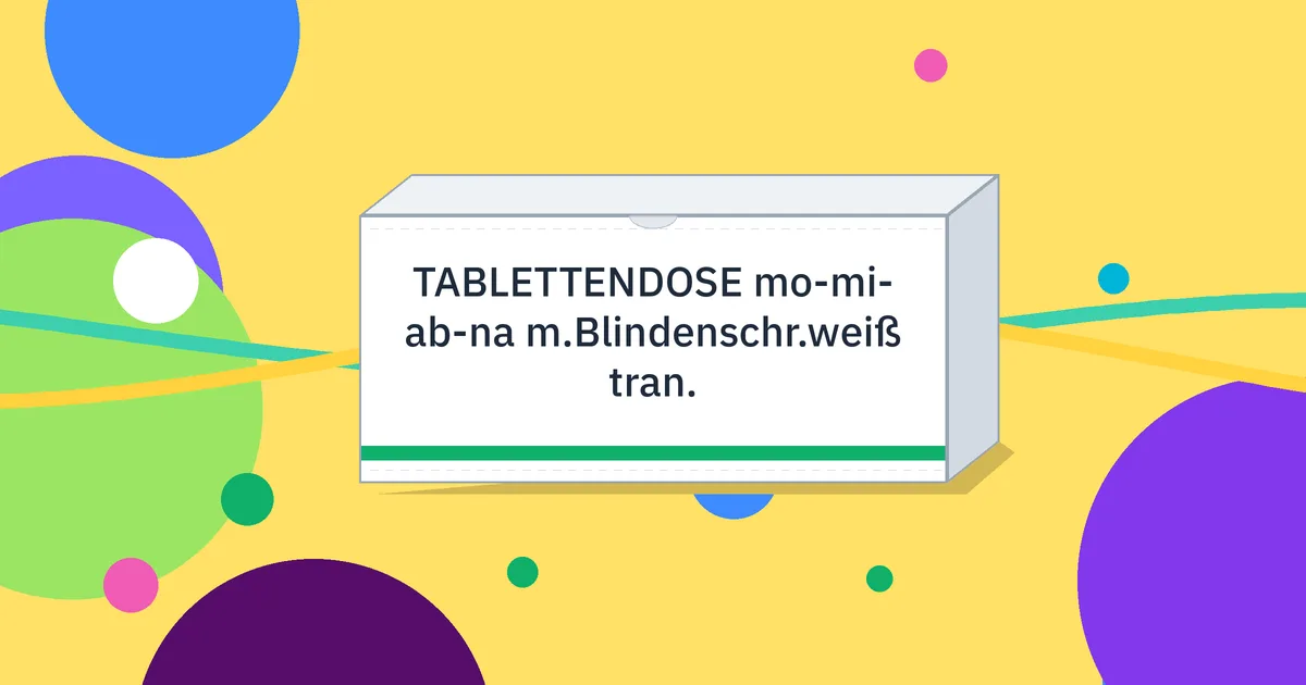 Symbolbild: Packung mit der Aufschrift TABLETTENDOSE mo-mi-ab-na m.Blindenschr.weiß tran. (PZN 03149599) – Verfügbarkeit und Bezug in Apotheken in Frankfurt am Main
