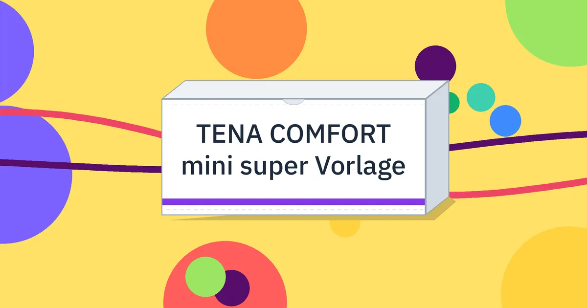 Symbolbild: Packung mit der Aufschrift TENA COMFORT mini super Vorlage (PZN 03535463) – Verfügbarkeit und Bezug in Apotheken in Frankfurt am Main