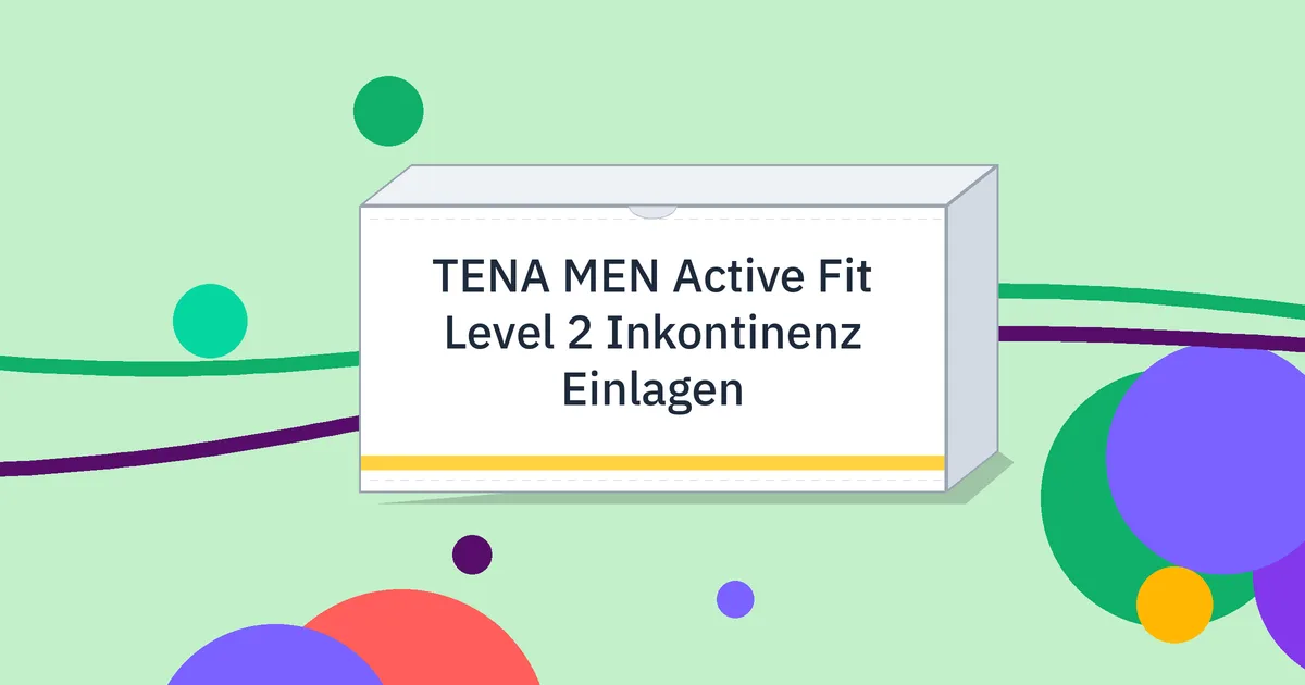 Symbolbild: Packung mit der Aufschrift TENA MEN Active Fit Level 2 Inkontinenz Einlagen (PZN 18900282) – Verfügbarkeit und Bezug in Apotheken in Frankfurt am Main