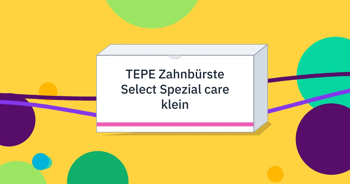 Symbolbild: Packung mit der Aufschrift TEPE Zahnbürste Select Spezial care klein (PZN 00279611) – Verfügbarkeit und Bezug in Apotheken in Frankfurt am Main