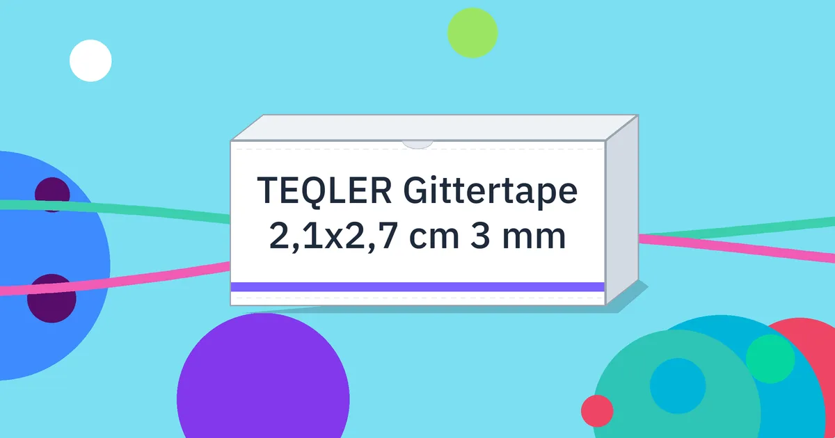 Symbolbild: Packung mit der Aufschrift TEQLER Gittertape 2,1x2,7 cm 3 mm (PZN 18831339) – Verfügbarkeit und Bezug in Apotheken in Frankfurt am Main