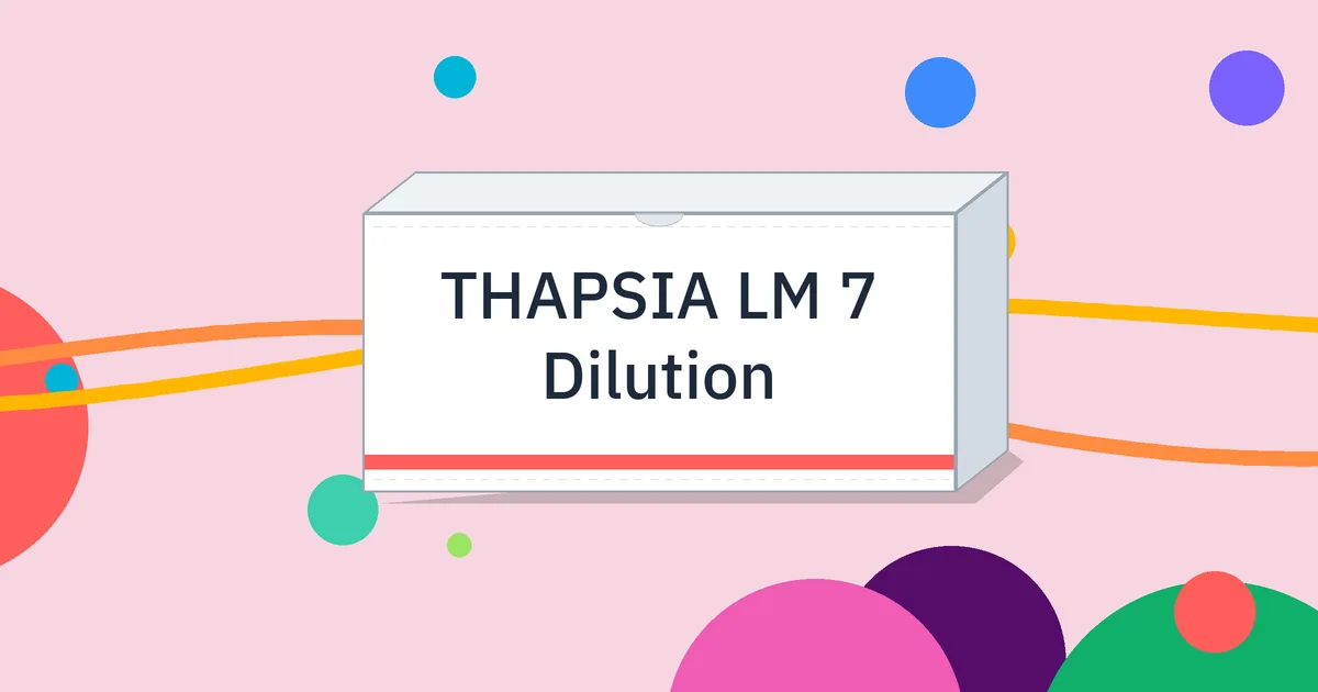 Symbolbild: Packung mit der Aufschrift THAPSIA LM 7 Dilution (PZN 13689836) – Verfügbarkeit und Bezug in Apotheken in Frankfurt am Main
