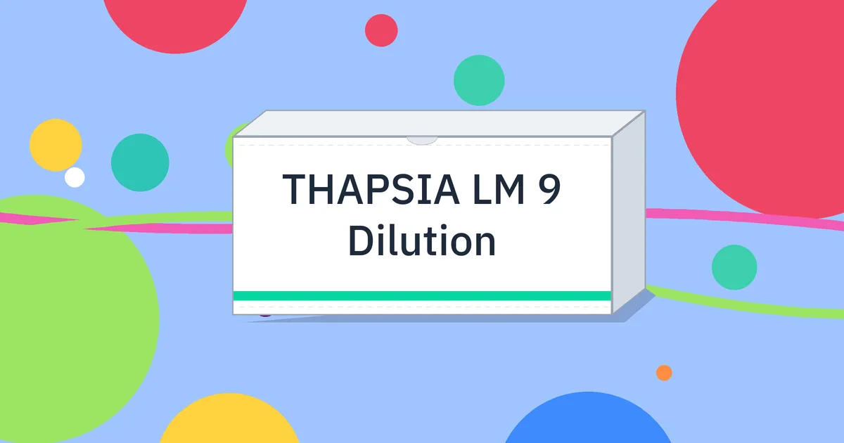 Symbolbild: Packung mit der Aufschrift THAPSIA LM 9 Dilution (PZN 13689888) – Verfügbarkeit und Bezug in Apotheken in Frankfurt am Main