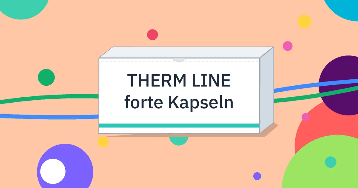 Symbolbild: Packung mit der Aufschrift THERM LINE forte Kapseln (PZN 09763739) – Verfügbarkeit und Bezug in Apotheken in Frankfurt am Main