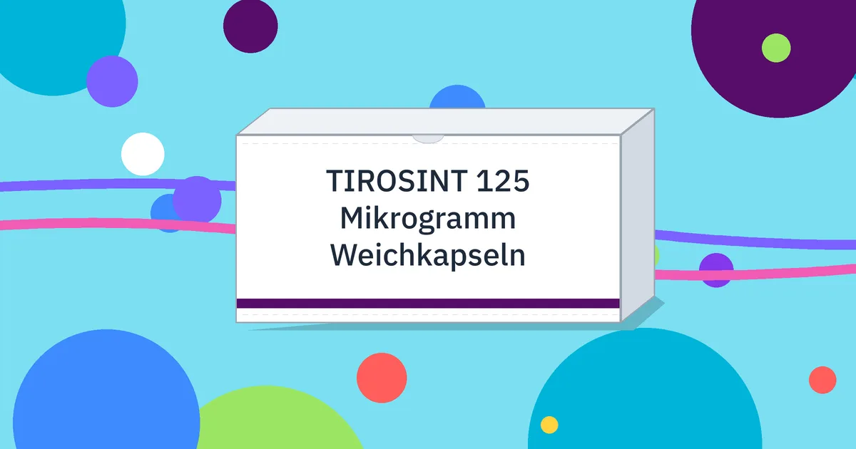 Symbolbild: Packung mit der Aufschrift TIROSINT 125 Mikrogramm Weichkapseln (PZN 16499450) – Verfügbarkeit und Bezug in Apotheken in Frankfurt am Main