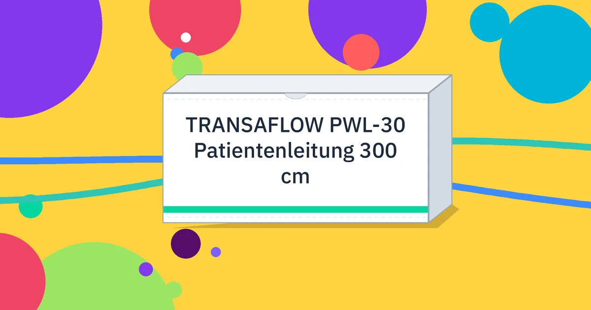 Symbolbild: Packung mit der Aufschrift TRANSAFLOW PWL-30 Patientenleitung 300 cm (PZN 11268898) – Verfügbarkeit und Bezug in Apotheken in Frankfurt am Main