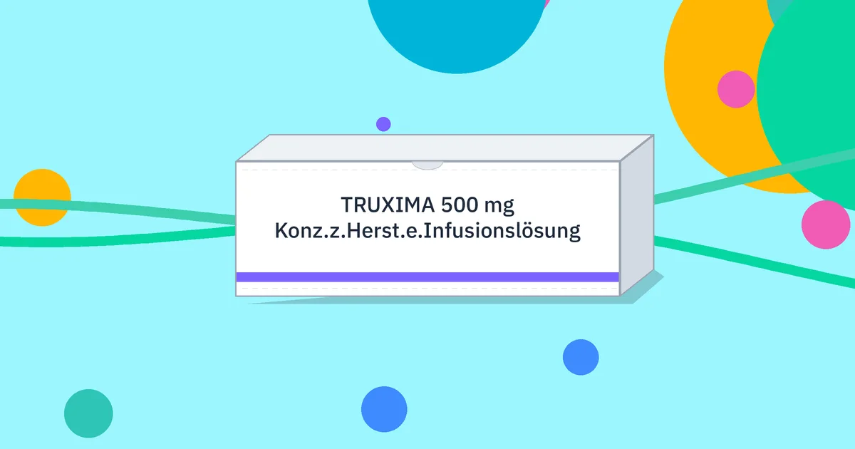 Symbolbild: Packung mit der Aufschrift TRUXIMA 500 mg Konz.z.Herst.e.Infusionslösung (PZN 15658099) – Verfügbarkeit und Bezug in Apotheken in Frankfurt am Main