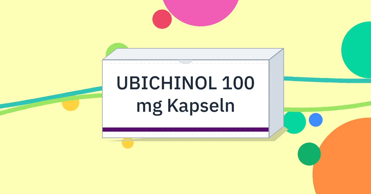 Symbolbild: Packung mit der Aufschrift UBICHINOL 100 mg Kapseln (PZN 18666024) – Verfügbarkeit und Bezug in Apotheken in Frankfurt am Main