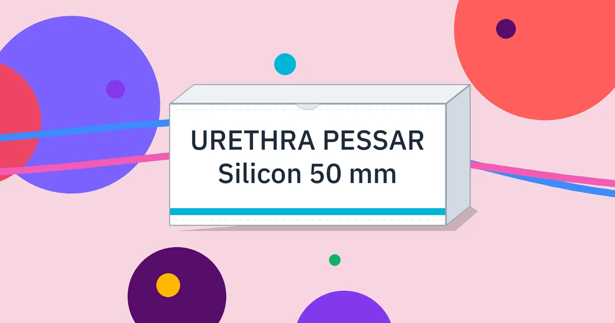 Symbolbild: Packung mit der Aufschrift URETHRA PESSAR Silicon 50 mm (PZN 07702490) – Verfügbarkeit und Bezug in Apotheken in Frankfurt am Main