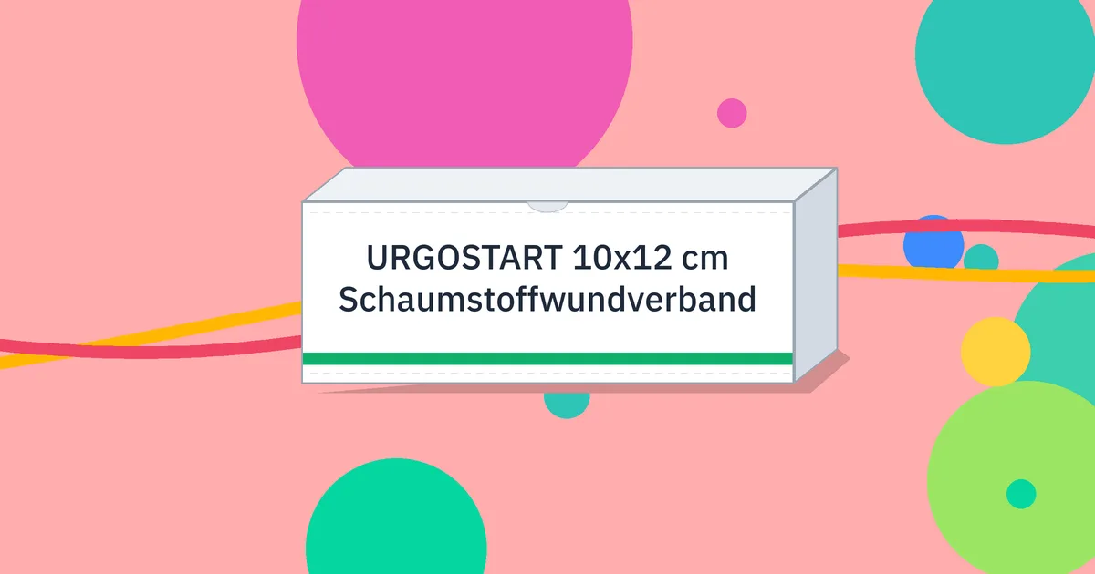 Symbolbild: Packung mit der Aufschrift URGOSTART 10x12 cm Schaumstoffwundverband (PZN 11075633) – Verfügbarkeit und Bezug in Apotheken in Frankfurt am Main