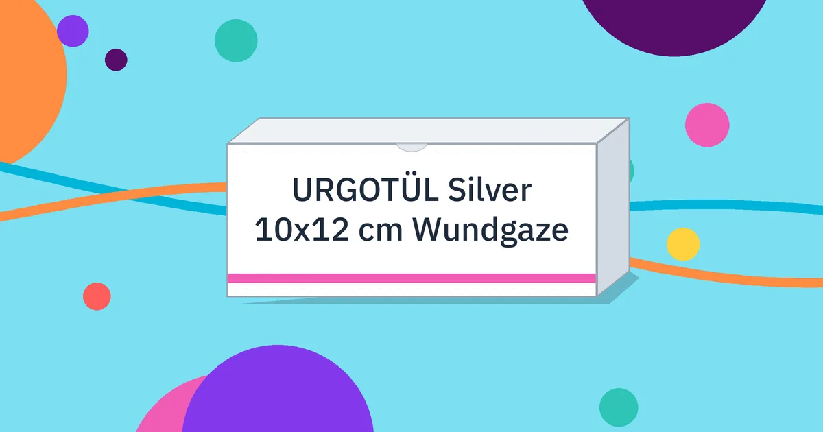 Symbolbild: Packung mit der Aufschrift URGOTÜL Silver 10x12 cm Wundgaze (PZN 20540170) – Verfügbarkeit und Bezug in Apotheken in Frankfurt am Main