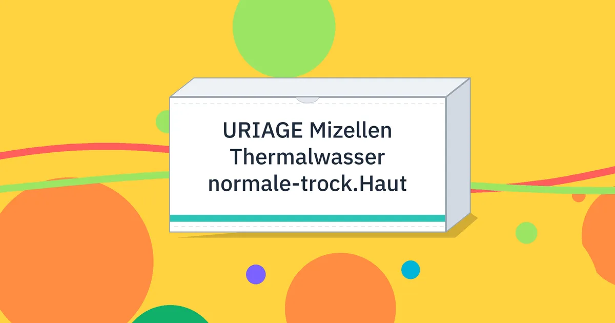 Symbolbild: Packung mit der Aufschrift URIAGE Mizellen Thermalwasser normale-trock.Haut (PZN 17181939) – Verfügbarkeit und Bezug in Apotheken in Frankfurt am Main