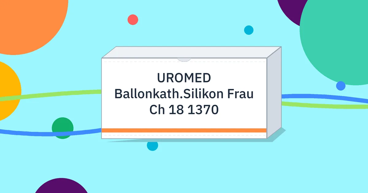 Symbolbild: Packung mit der Aufschrift UROMED Ballonkath.Silikon Frau Ch 18 1370 (PZN 03280891) – Verfügbarkeit und Bezug in Apotheken in Frankfurt am Main