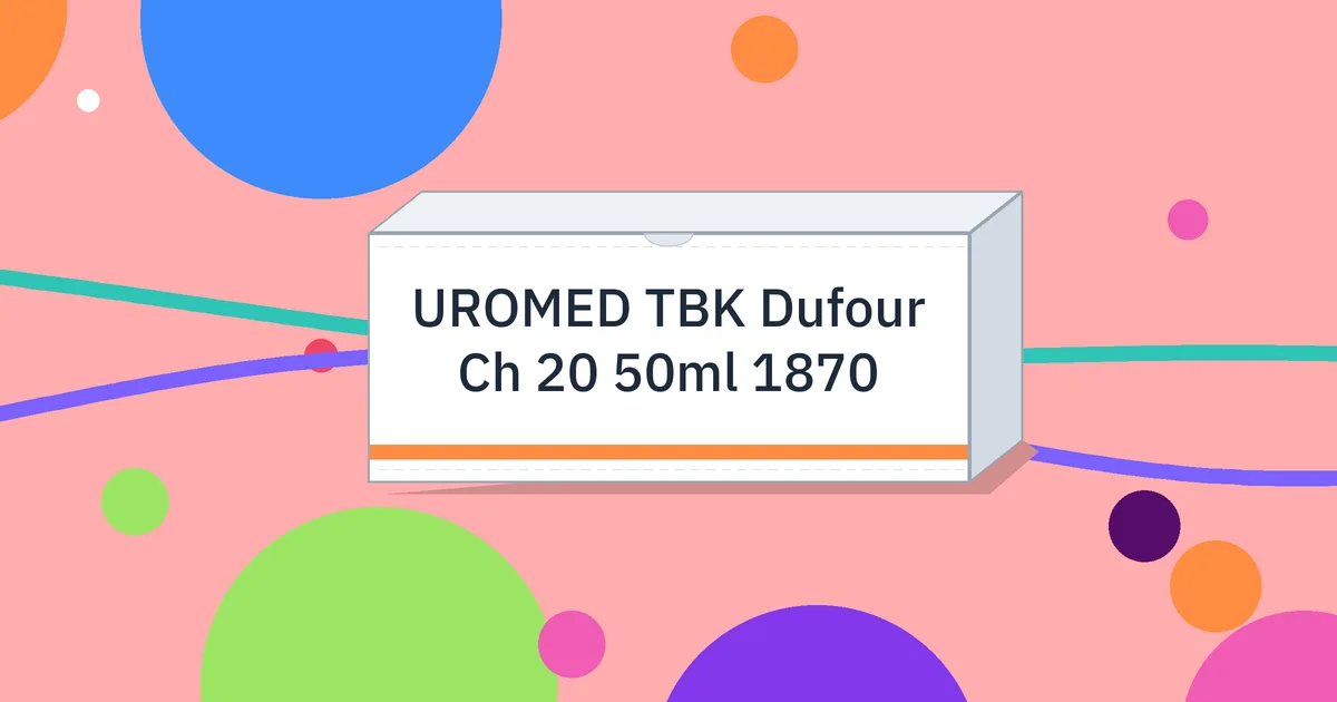 Symbolbild: Packung mit der Aufschrift UROMED TBK Dufour Ch 20 50ml 1870 (PZN 04672742) – Verfügbarkeit und Bezug in Apotheken in Frankfurt am Main
