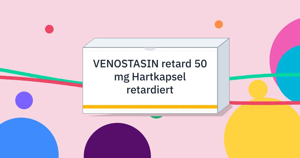 Symbolbild: Packung mit der Aufschrift VENOSTASIN retard 50 mg Hartkapsel retardiert (PZN 07577116) – Verfügbarkeit und Bezug in Apotheken in Frankfurt am Main