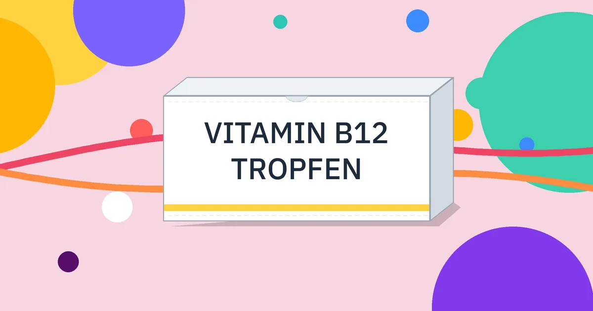 Symbolbild: Packung mit der Aufschrift VITAMIN B12 TROPFEN (PZN 12512314) – Verfügbarkeit und Bezug in Apotheken in Frankfurt am Main