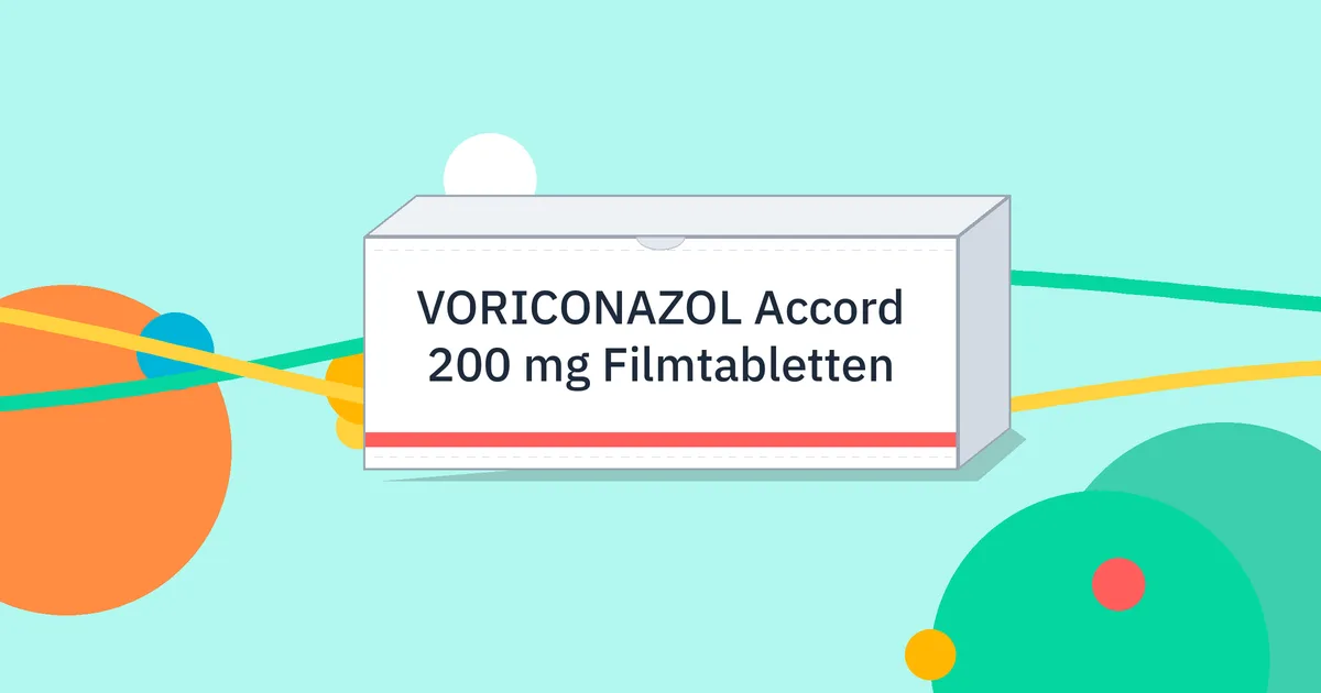 Symbolbild: Packung mit der Aufschrift VORICONAZOL Accord 200 mg Filmtabletten (PZN 19180068) – Verfügbarkeit und Bezug in Apotheken in Frankfurt am Main